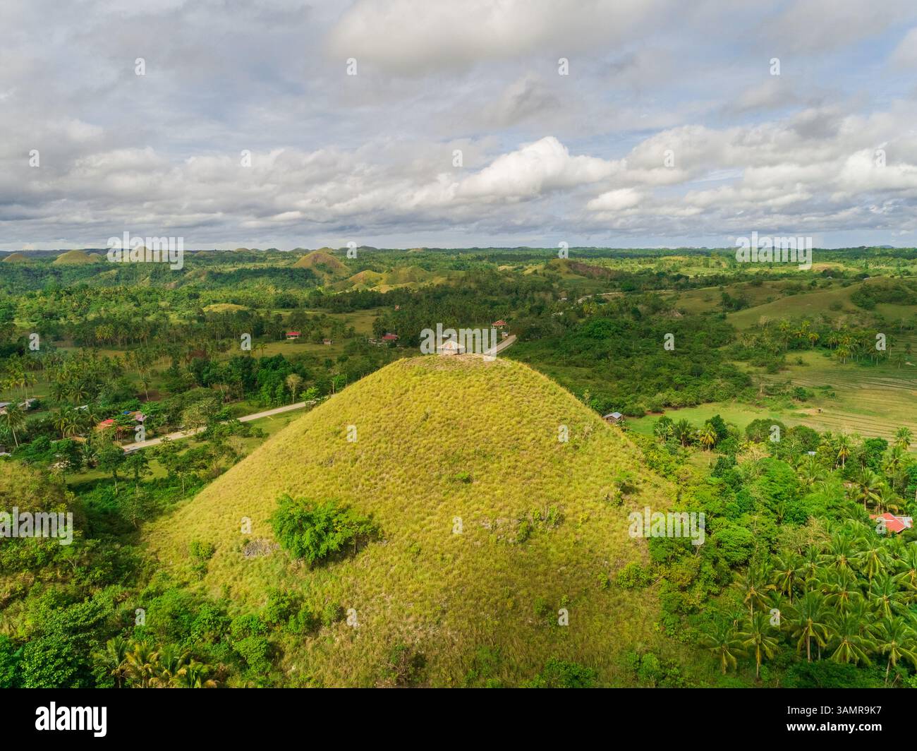 Aerial view of Chocolate hill in Sagbayan area, Philippines Stock Photo ...