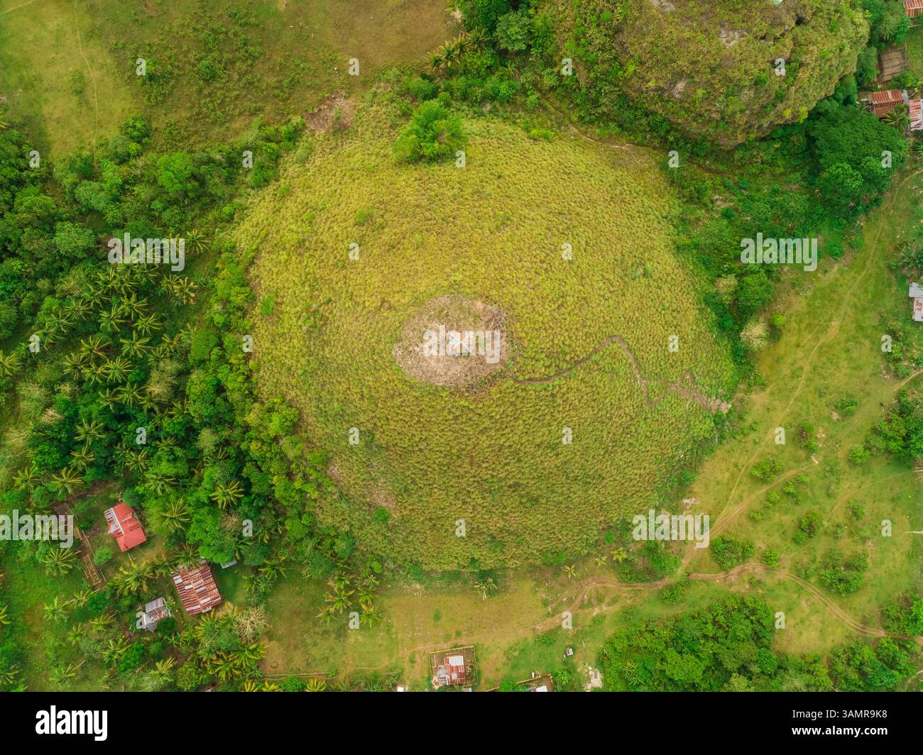 Aerial view of Chocolate hill in Sagbayan area, Philippines Stock Photo ...