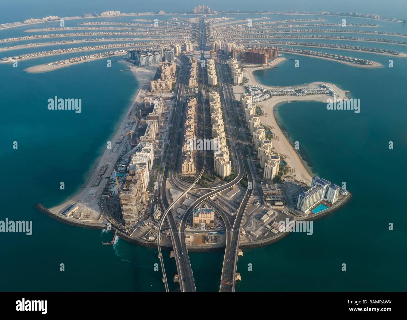 Aerial view of The Palm Jumeirah in Dubai, United Arab Emirates Stock ...