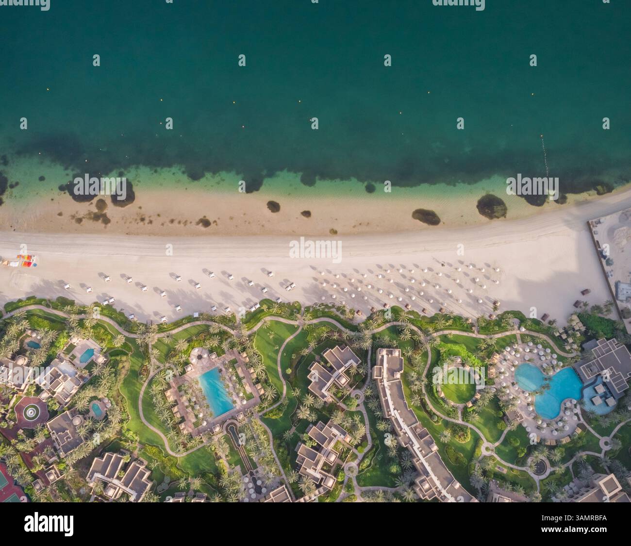 Aerial view of Palm Jumeirah beach in Dubai, U.A.E Stock Photo - Alamy