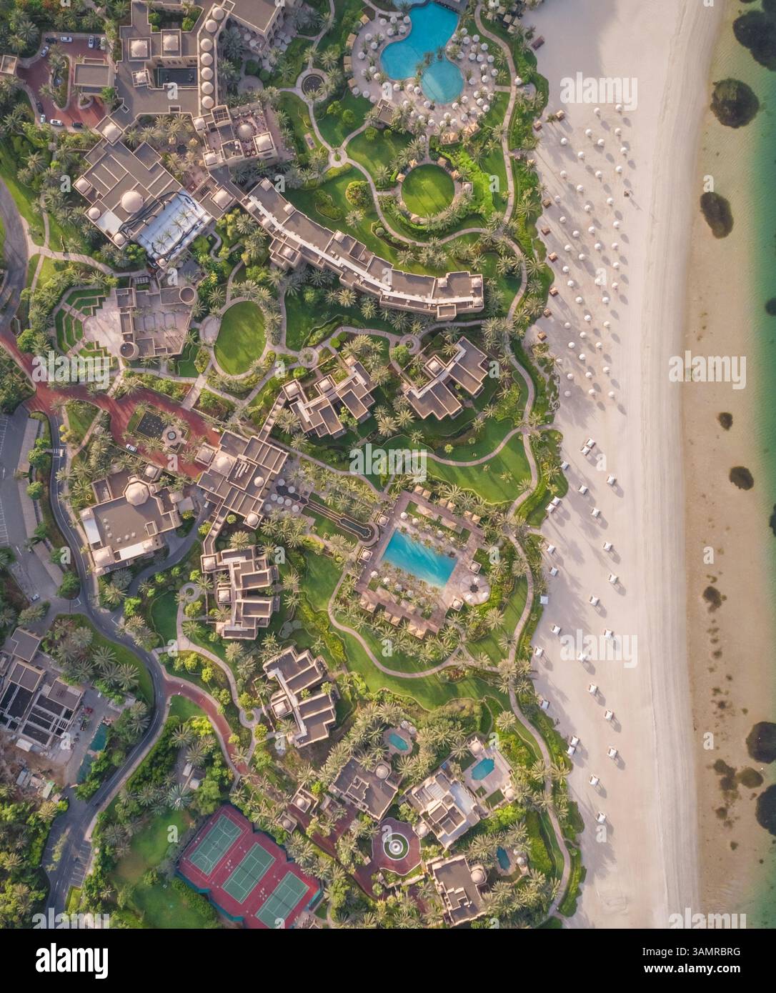 Aerial view of Palm Jumeirah beach in Dubai, U.A.E Stock Photo - Alamy