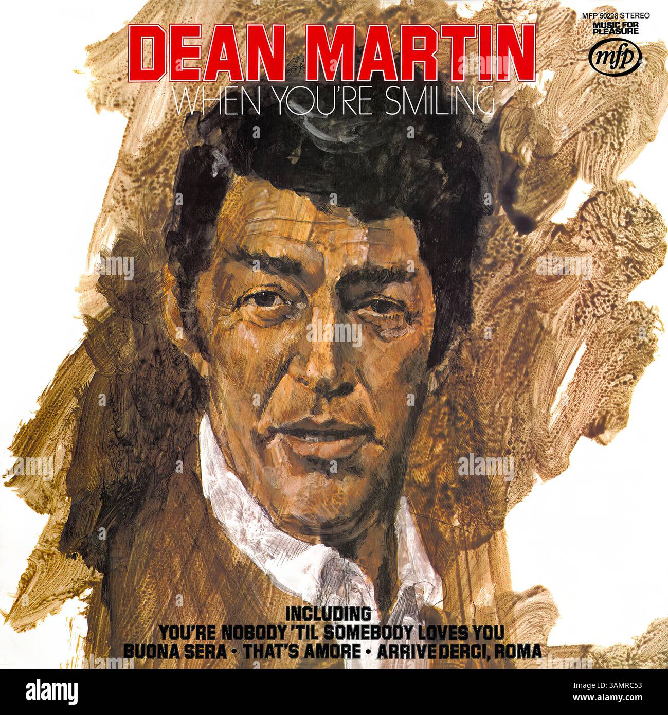 Dean Martin - When You're Smiling - Vintage vinyl record cover Stock ...