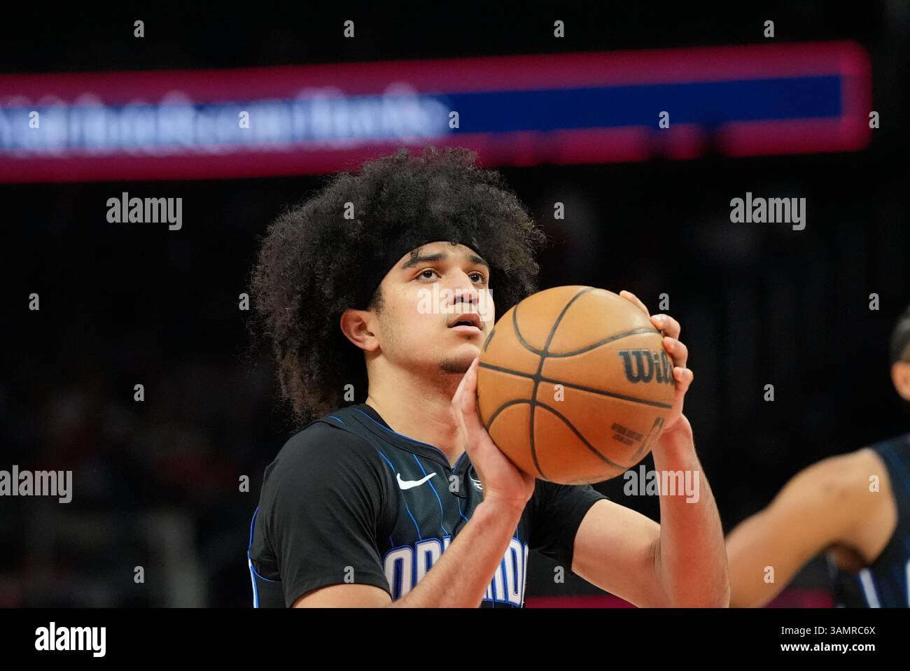 Orlando Magic guard Anthony Black (0) walks on the court during the ...