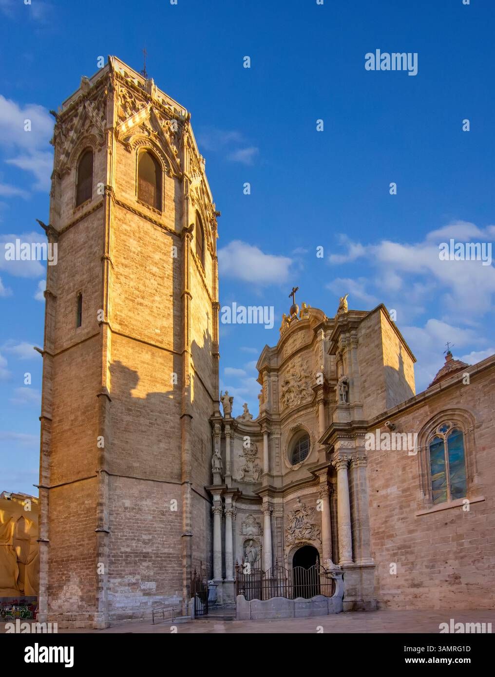 This is the Valencia Cathedral (Catedral de Valencia) with its iconic ...