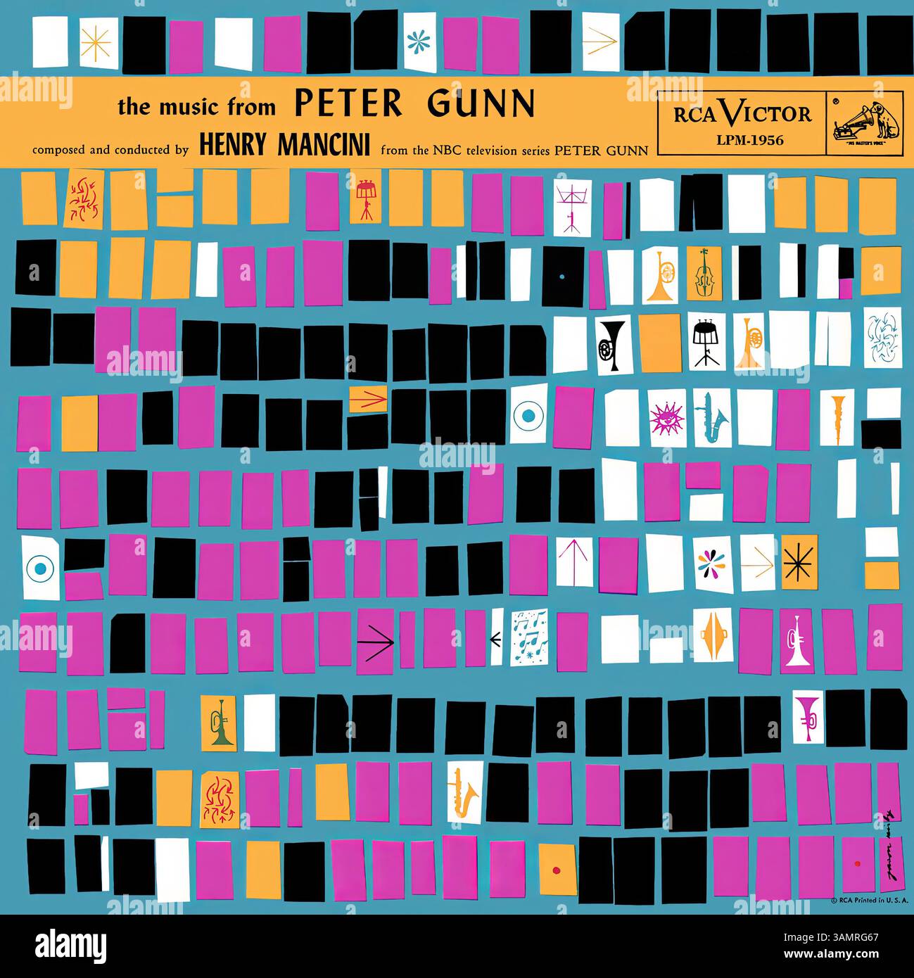 Henry Mancini - Peter Gunn - Vintage vinyl record cover Stock Photo - Alamy