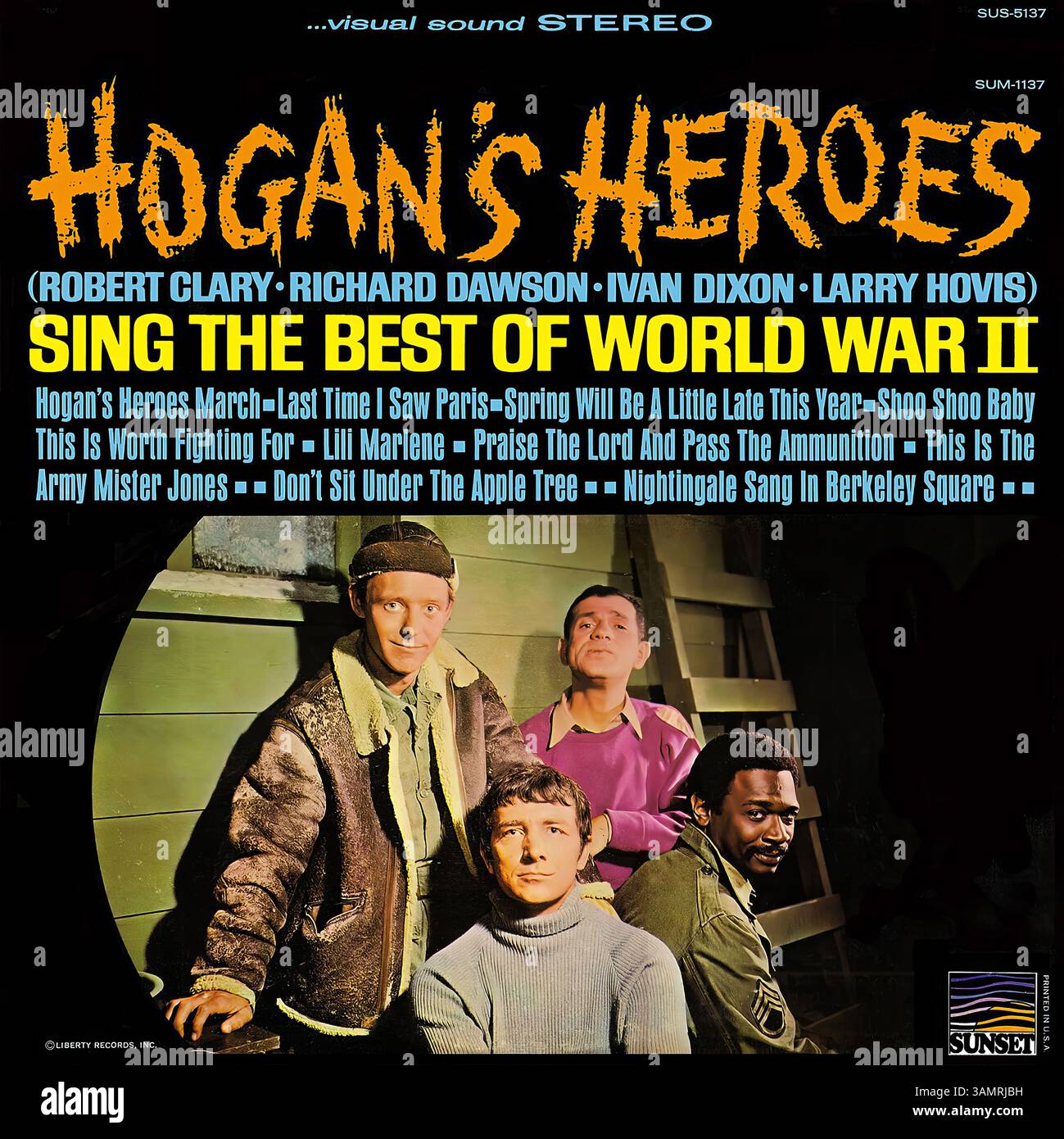 Jerry Fielding - Hogan's Heroes - Vintage vinyl record cover Stock ...