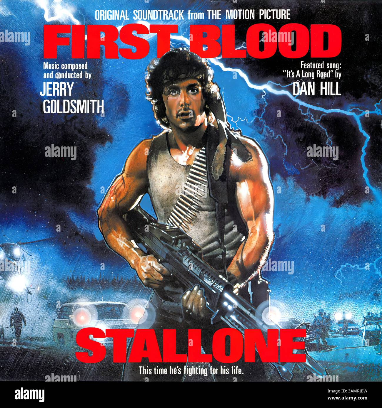 Jerry Goldsmith - First Blood 00001 - Vintage vinyl record cover Stock ...