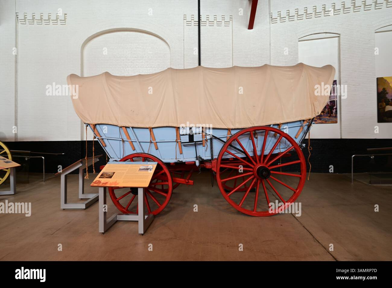 Conestoga Wagon at the Baltimore and Ohio Railroad museum Stock Photo ...
