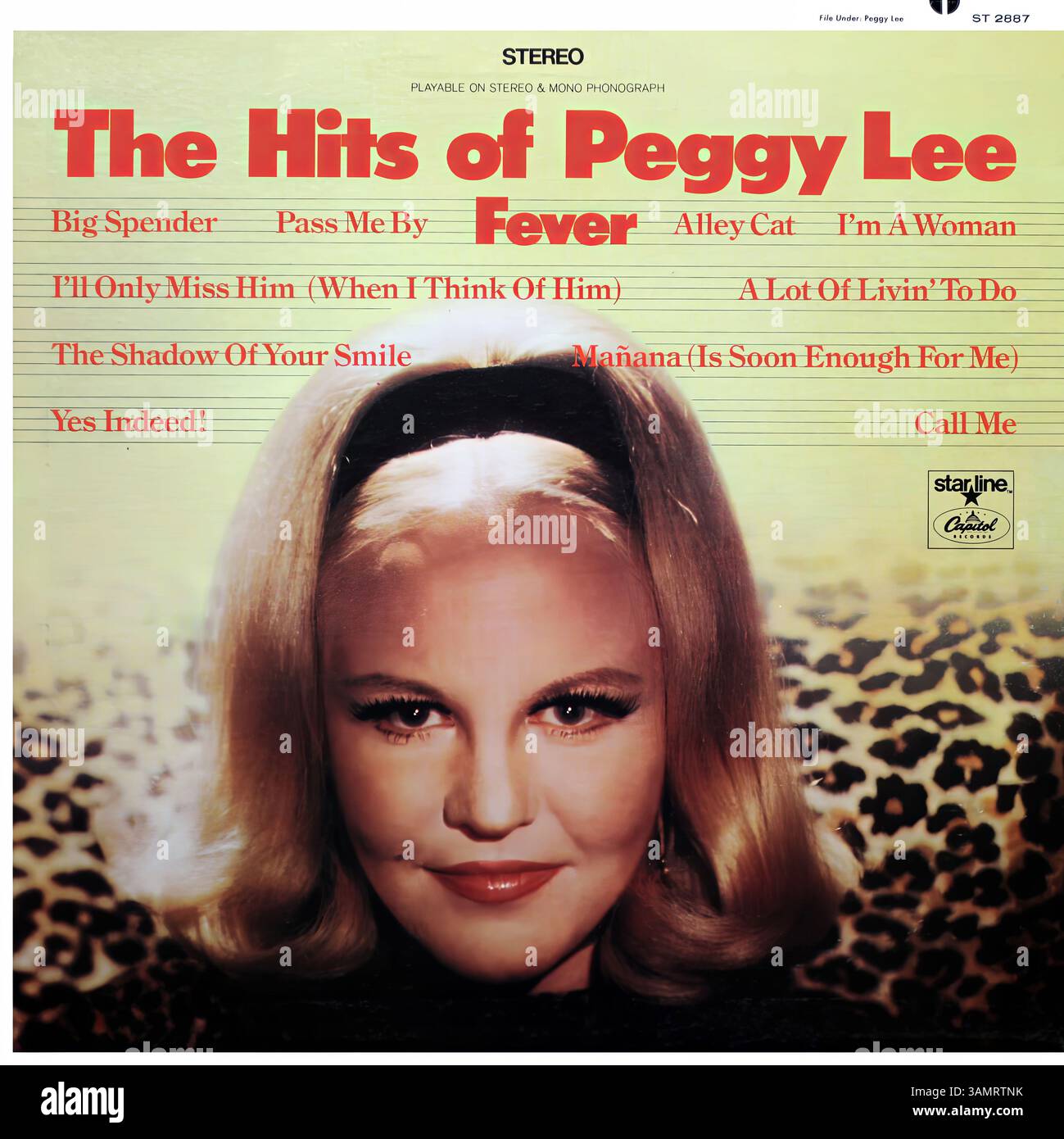 Peggy Lee - The Hits of Peggy Lee - Vintage vinyl record cover Stock ...