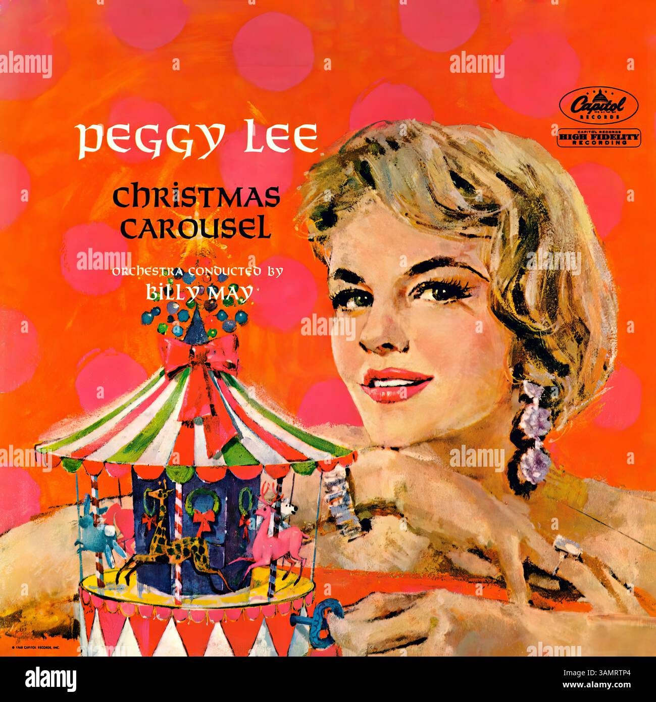 Peggy Lee - Christmas Carousel - Vintage vinyl record cover Stock Photo ...