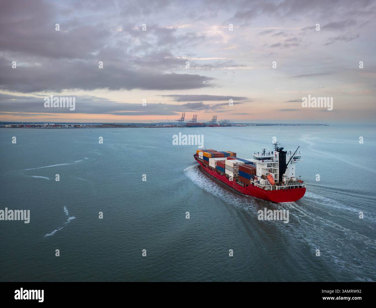 Small container ship hi-res stock photography and images - Alamy
