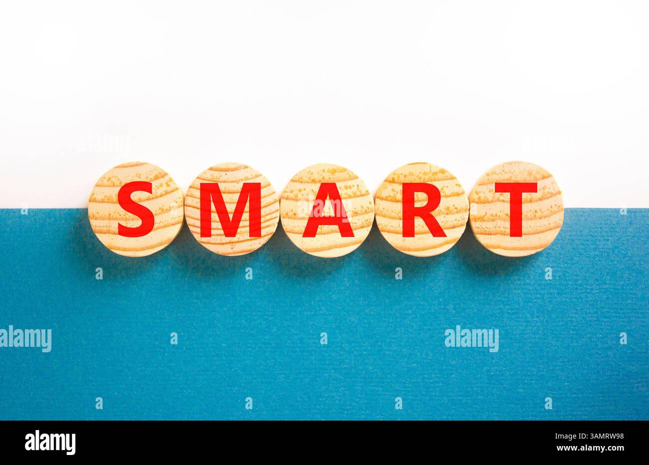 Smart symbol. Concept word Smart on beautiful wooden circles. Beautiful ...