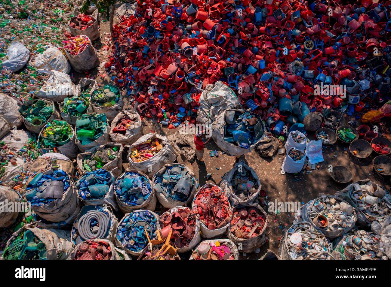 Aerial view of a plastic Waste treatment plant, Dhaka, Bangladesh Stock ...