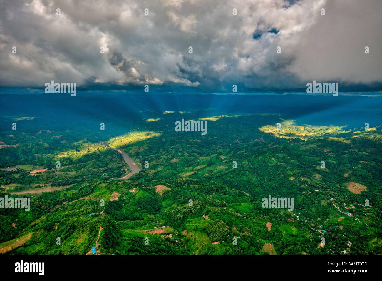 Aerial view of a hilly landscape, Bandarban, Bangladesh Stock Photo - Alamy