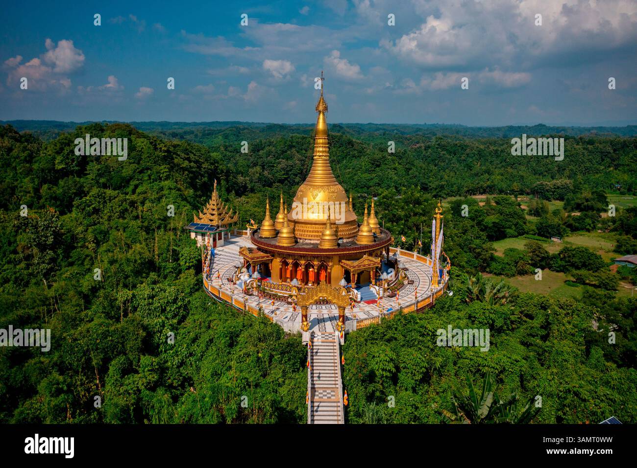 Aerial view bandarban temple hi-res stock photography and images - Alamy