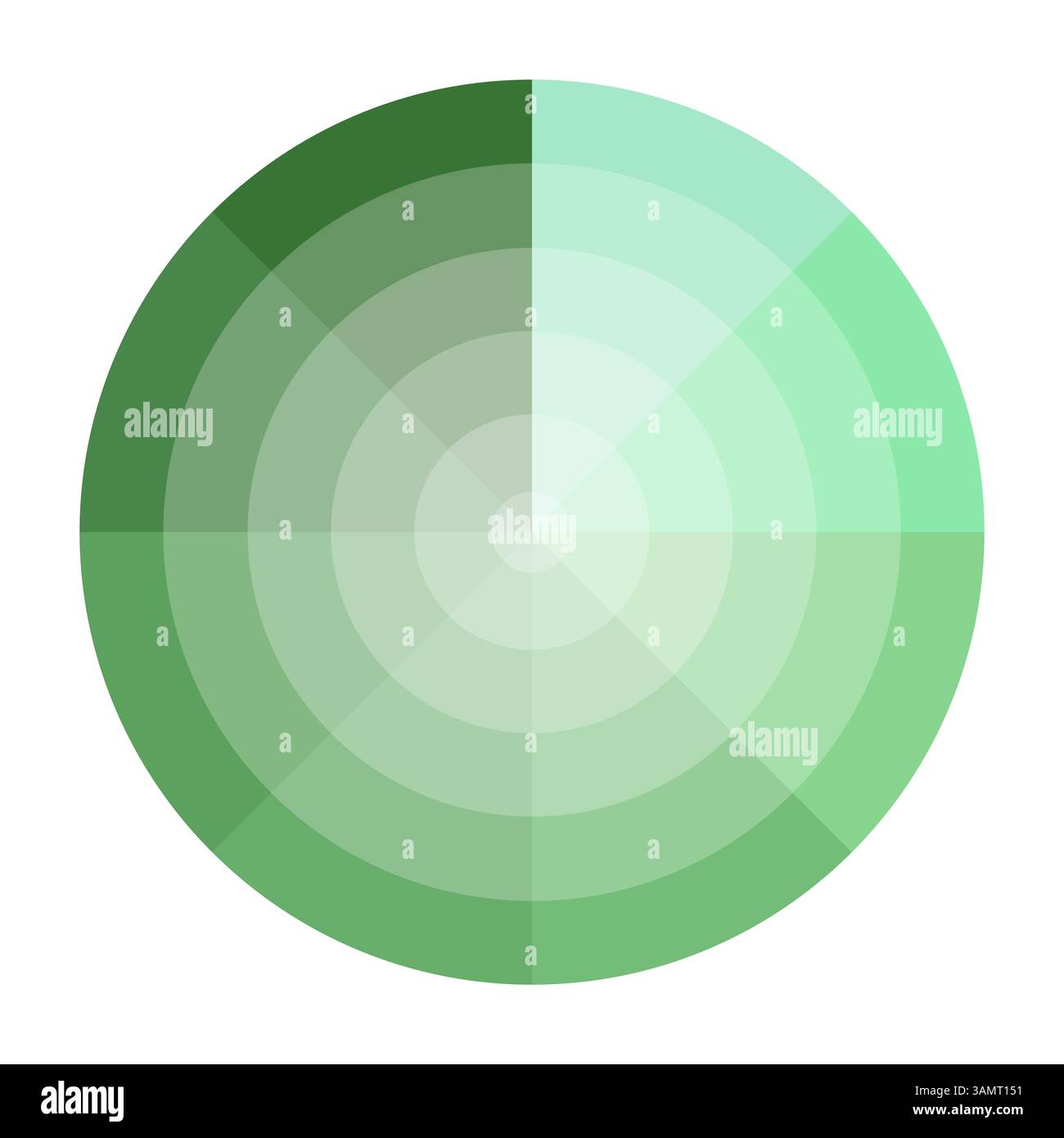 Green circle chart. Abstract radar symbol. Round vector diagram. Sector zone illustration Stock ...
