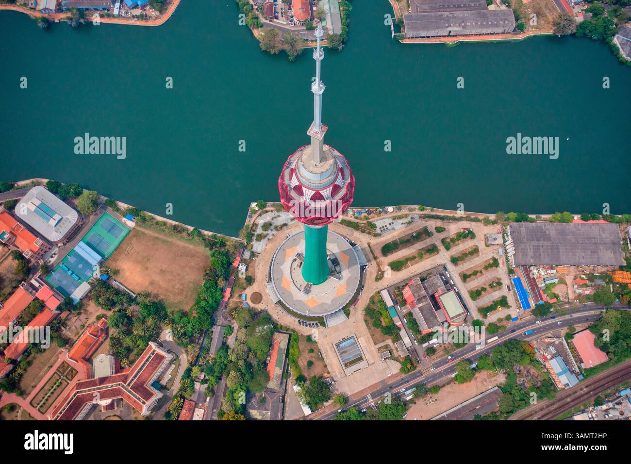 Colombo, Sri Lanka - 03 March 2022: Aerial view of Lotus Tower in ...