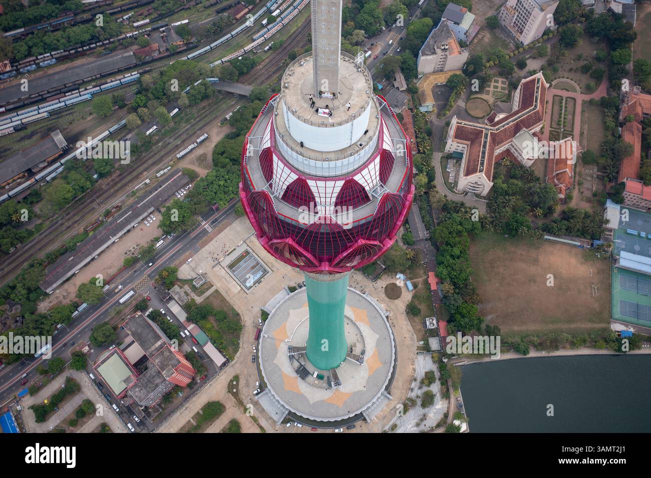 Colombo, Sri Lanka - 03 March 2022: Aerial view of Lotus Tower in ...