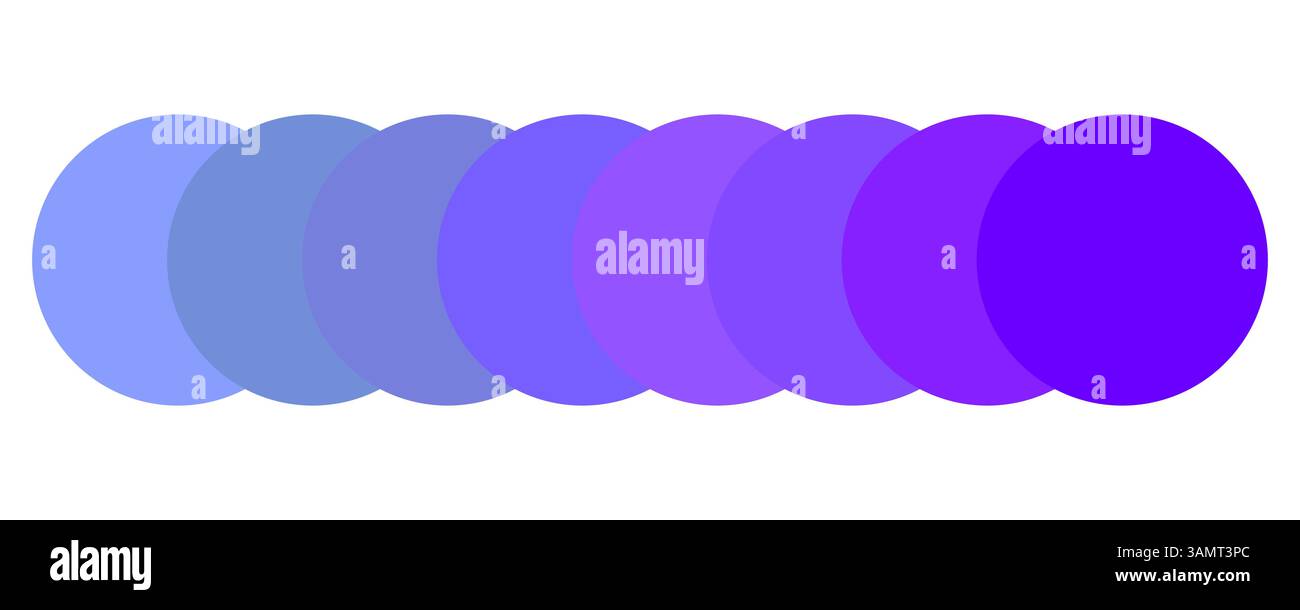Blue purple gradient. Transition tone circle. Cool vector palette ...