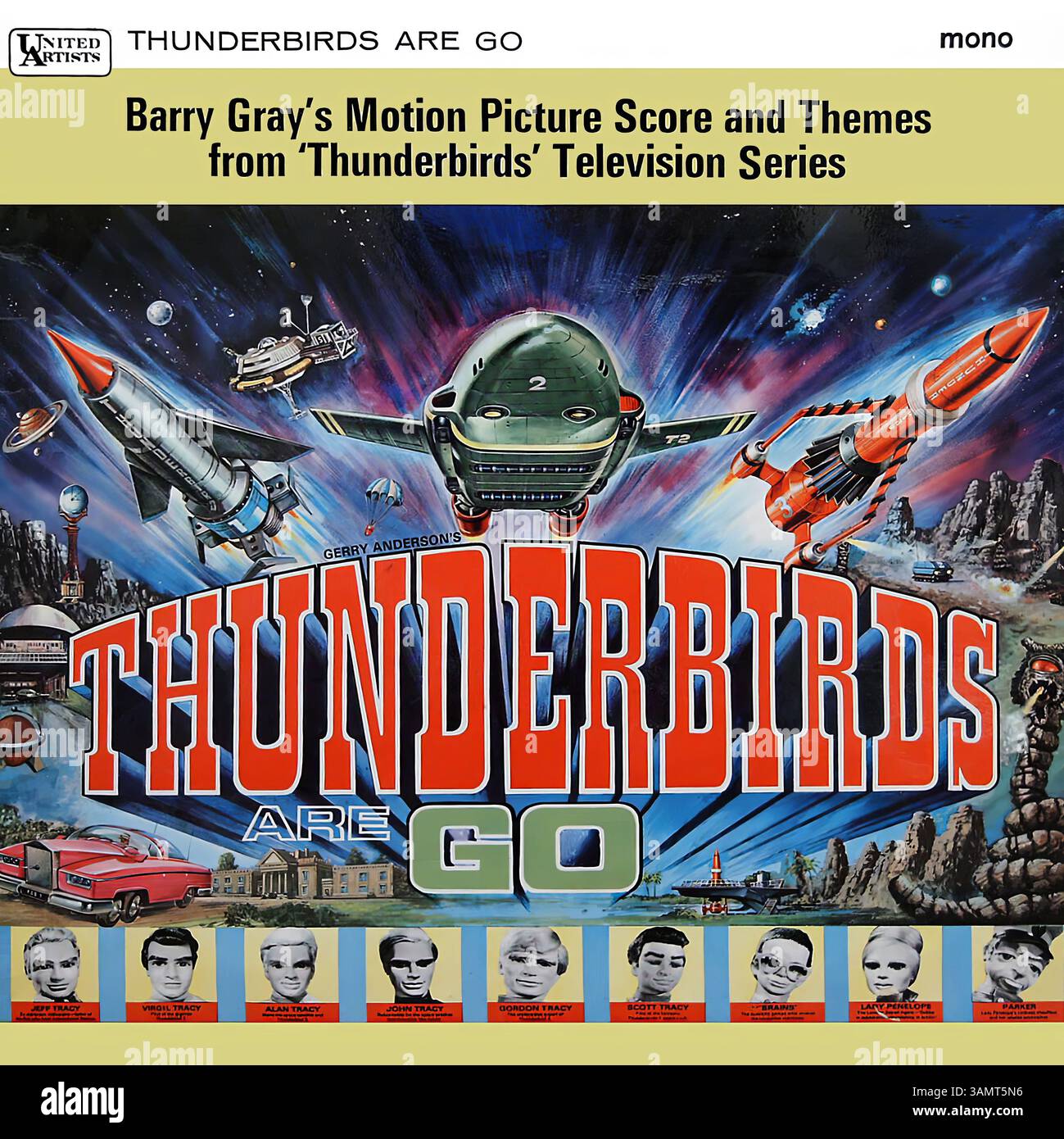 Barry Gray - Thunderbirds Are Go - Vintage vinyl record cover Stock ...