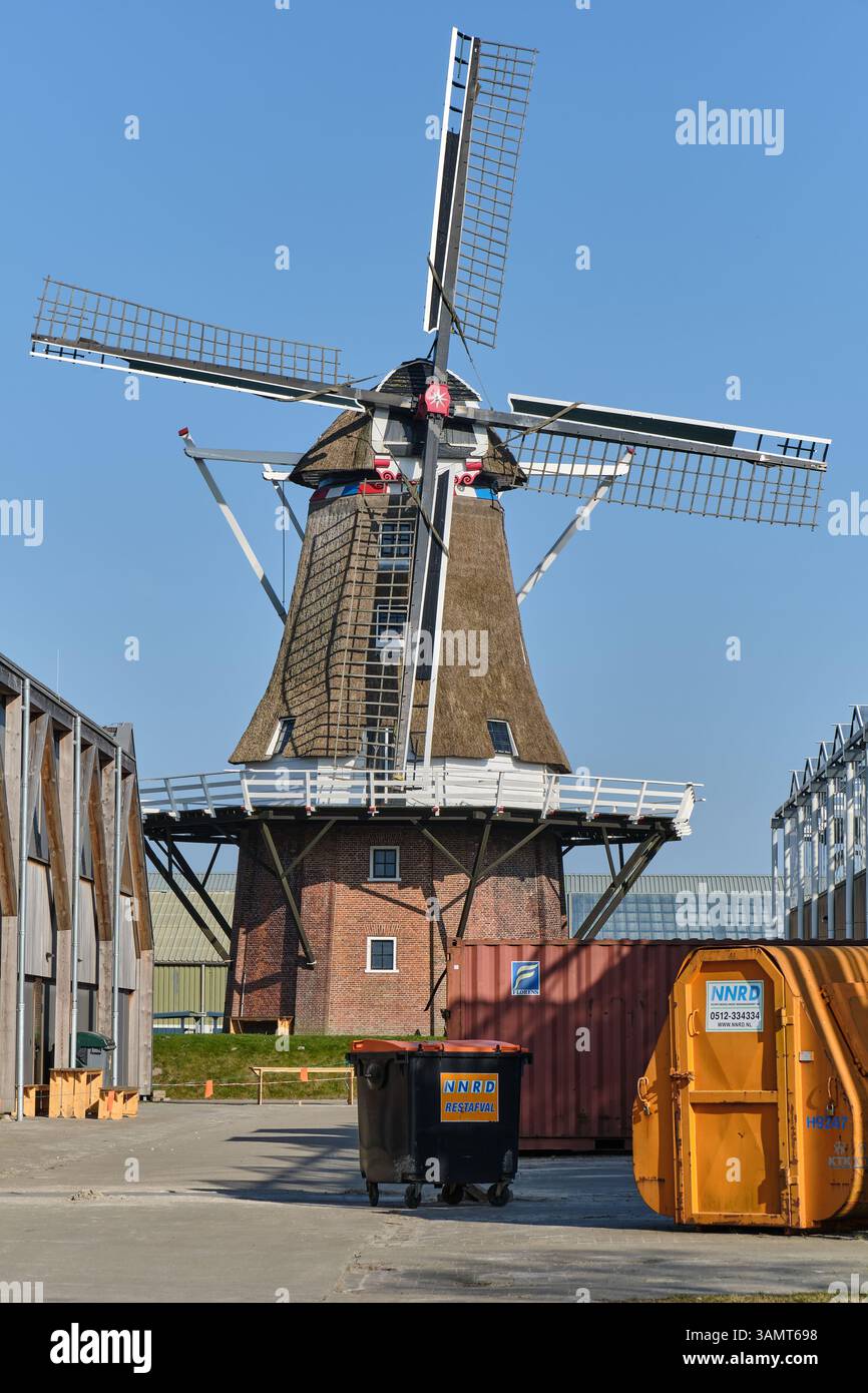March 8, 2025 - Ropta-Netherlands: Traditional Dutch stellingmolen on ...