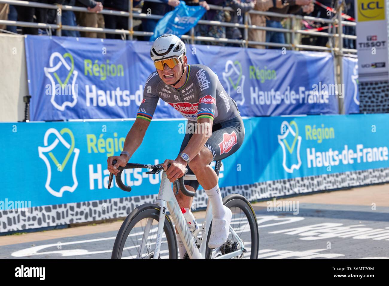 Paris Roubaix 2025 This picture Mathieu van der Poel 1. Mathieu van der Poel ADC (NED) 2. Tadej ...