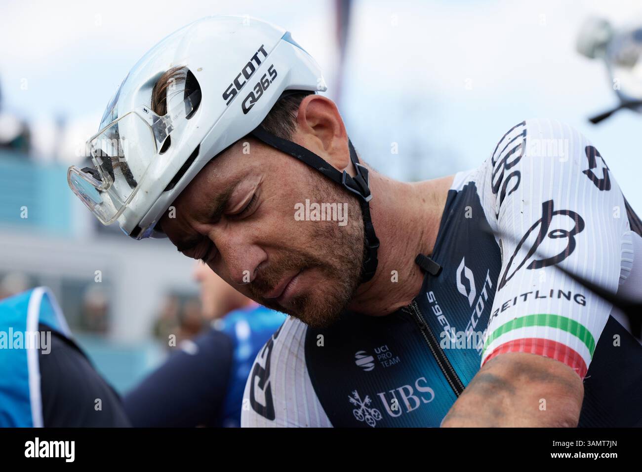 Paris Roubaix 2025 This Picture Giacomo Nizzolo 1. Mathieu van der Poel ADC (NED) 2. Tadej ...