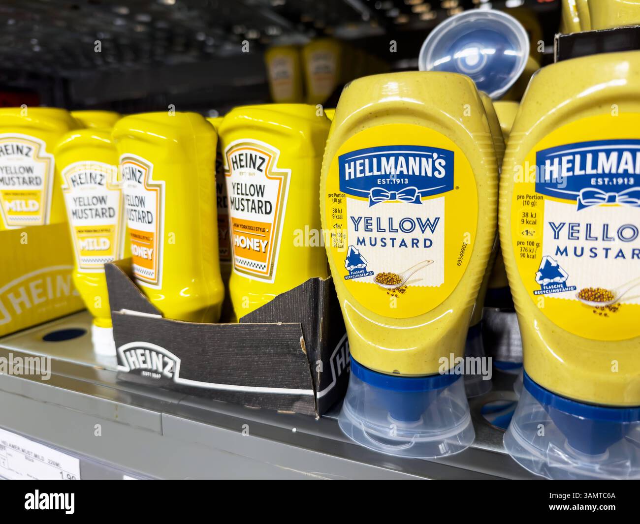 Augsburg, Bavaria, Germany - January 13, 2024: Mustard selection on ...