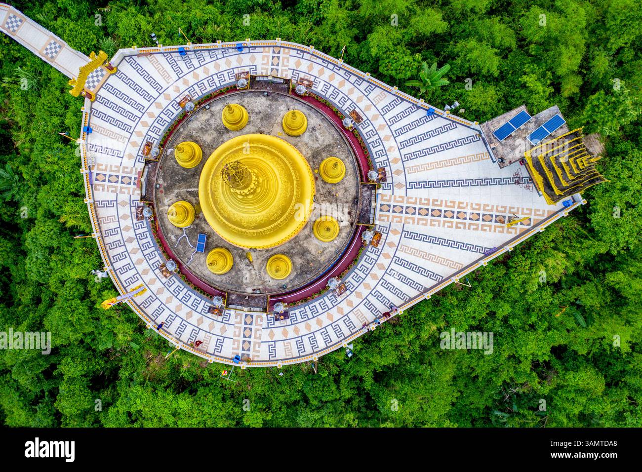 Aerial view bandarban temple hi-res stock photography and images - Alamy