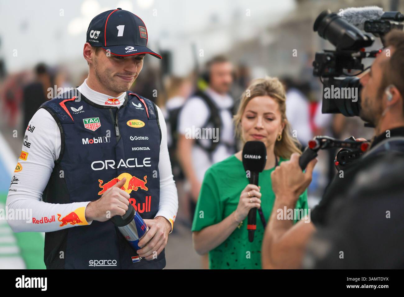 SAKHIR, BAHRAIN - APRIL 13: Max Verstappen of the Netherlands and ...