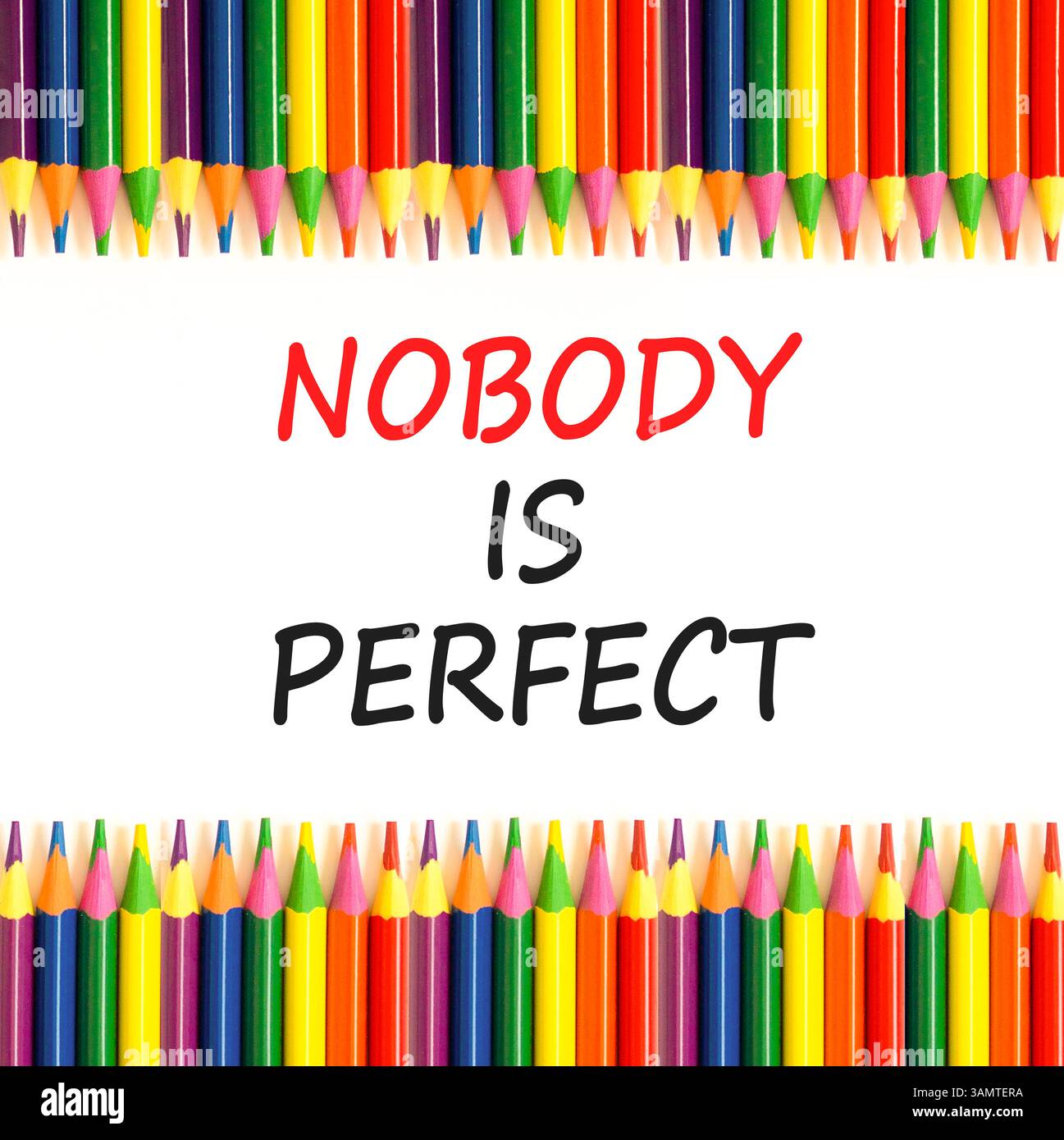 Nobody is perfect symbol. Concept words Nobody is perfect on beautiful ...