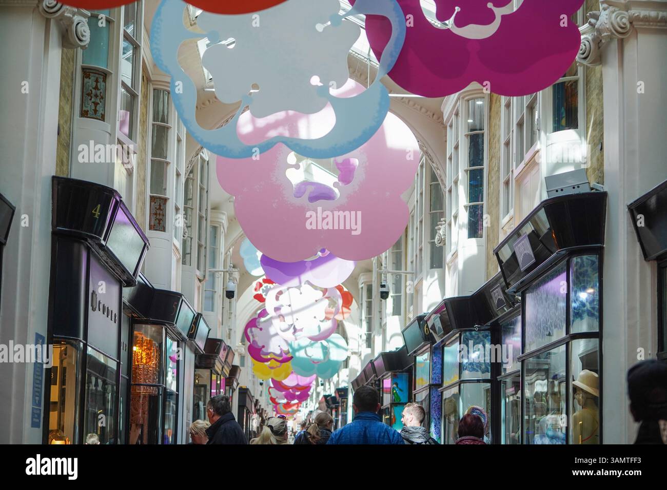 London UK 14 April 2025. Burlington arcade in Piccadilly is decorated ...