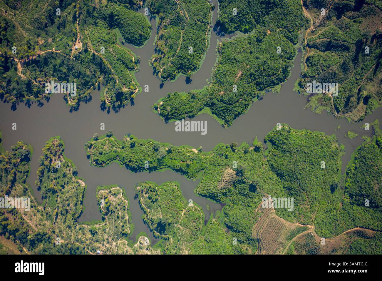 Aerial view madhabpur lake hi-res stock photography and images - Alamy