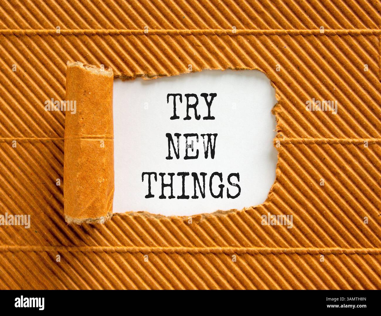 Try new things symbol. Concept words Try new things on beautiful white ...