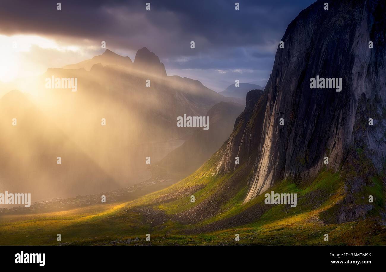 Aerial view segla mountain hi-res stock photography and images - Alamy