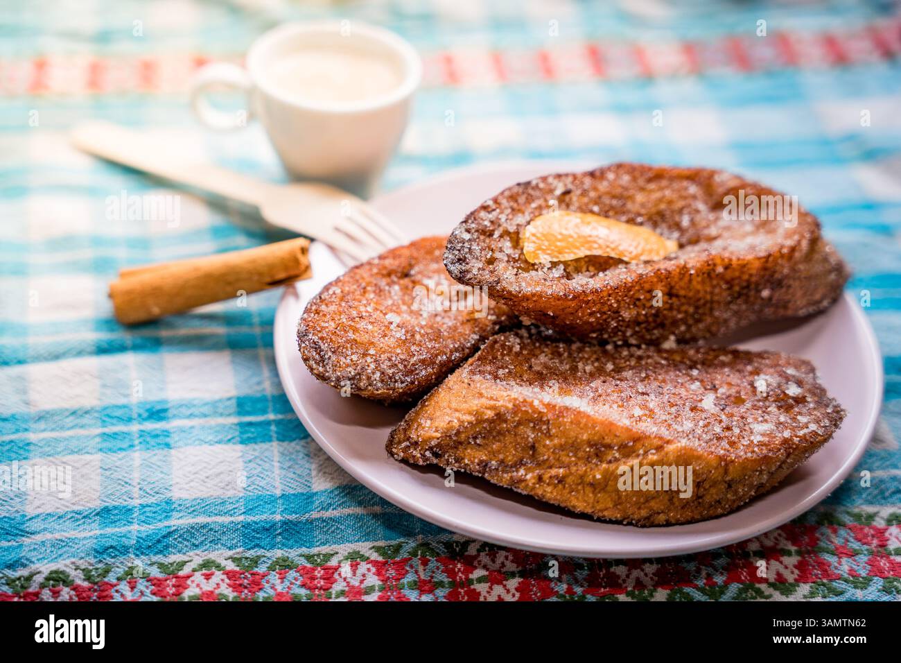 Traditional Spanish torrijas, dessert often enjoyed during Lent and ...