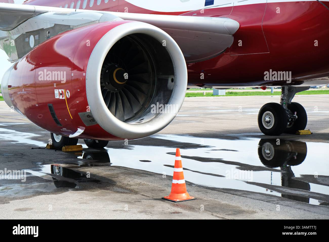 Fly Arystan airline aircraft at the airport before departure Stock ...