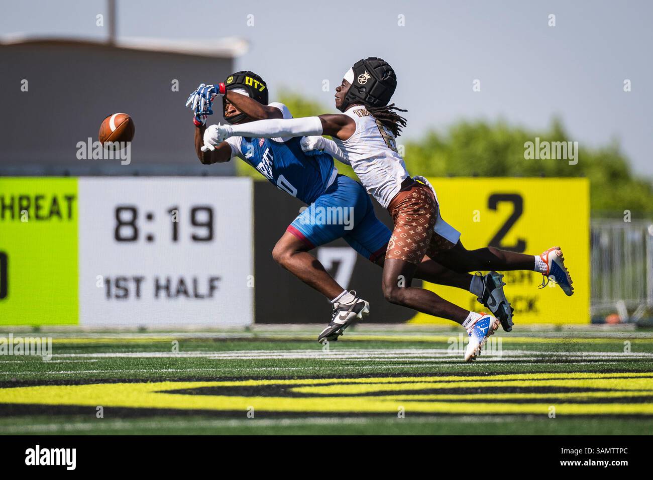 24K's Demetrice McCray breaks up a pass to Texas Threat's Erick "DJ ...