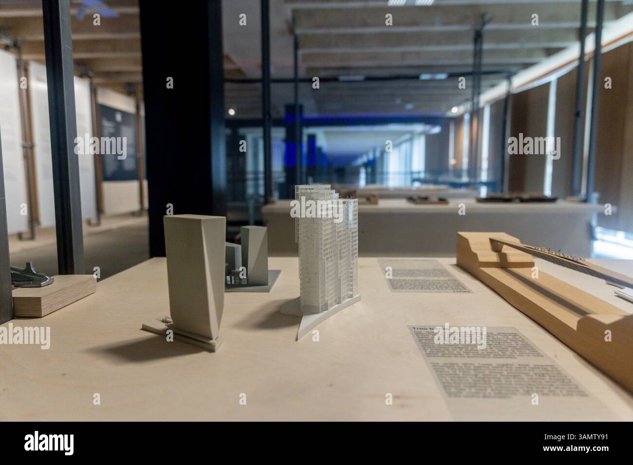 Exhibitors at the Galería de Arquitectura de Madrid, at COAM, on April ...