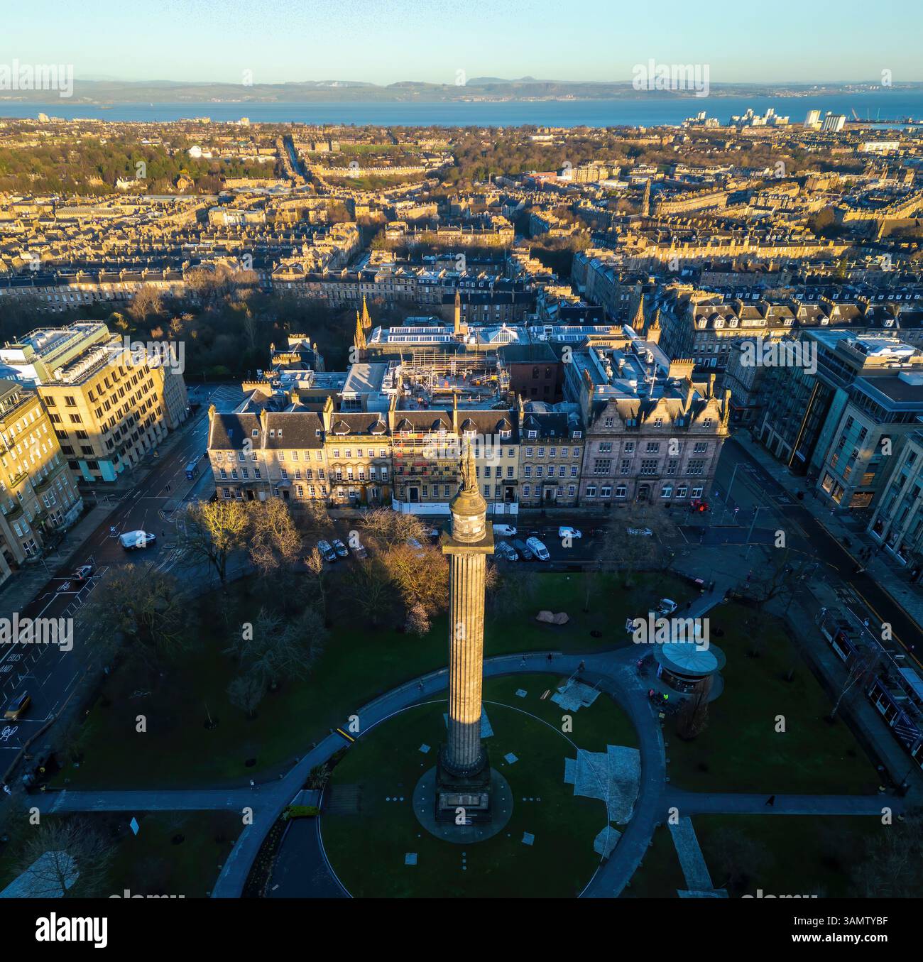 Aerial view of St Andrew's Square, Edinburgh, United Kingdom Stock ...