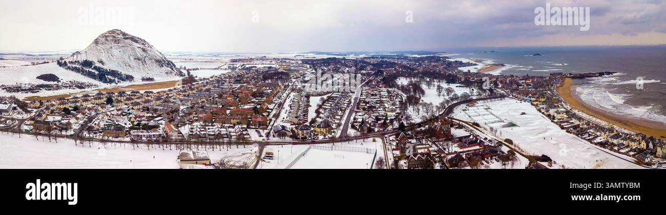 Aerial view of North Berwick Law, North Berwick, Scotland Stock Photo ...