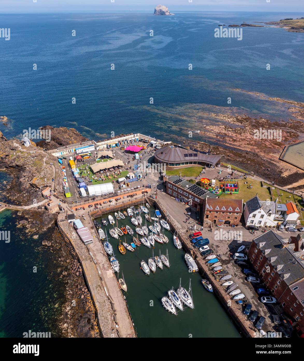 Aerial view colorful rocky jetty hi-res stock photography and images ...