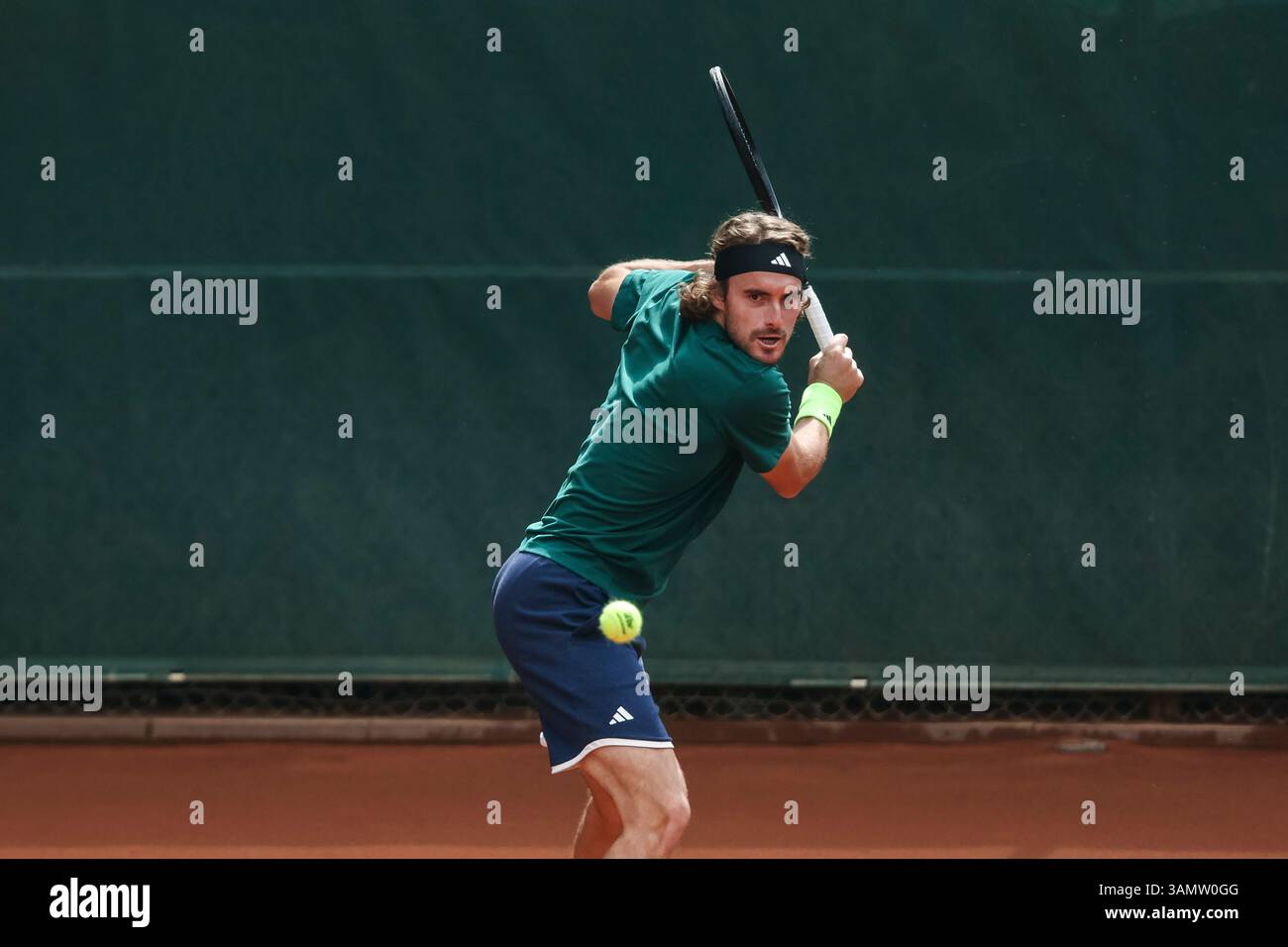 Stefanos Tsitsipas of Greece during training on day three of the ...