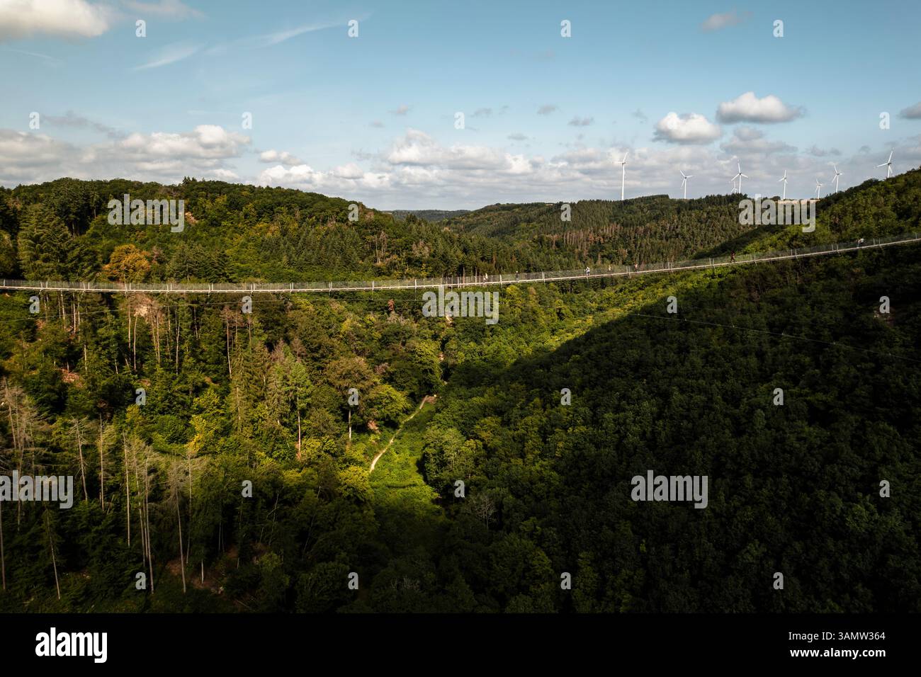Aerial view hiking trail bridge hi-res stock photography and images - Alamy