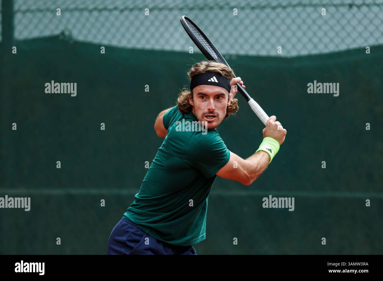 Stefanos Tsitsipas of Greece during training on day three of the ...
