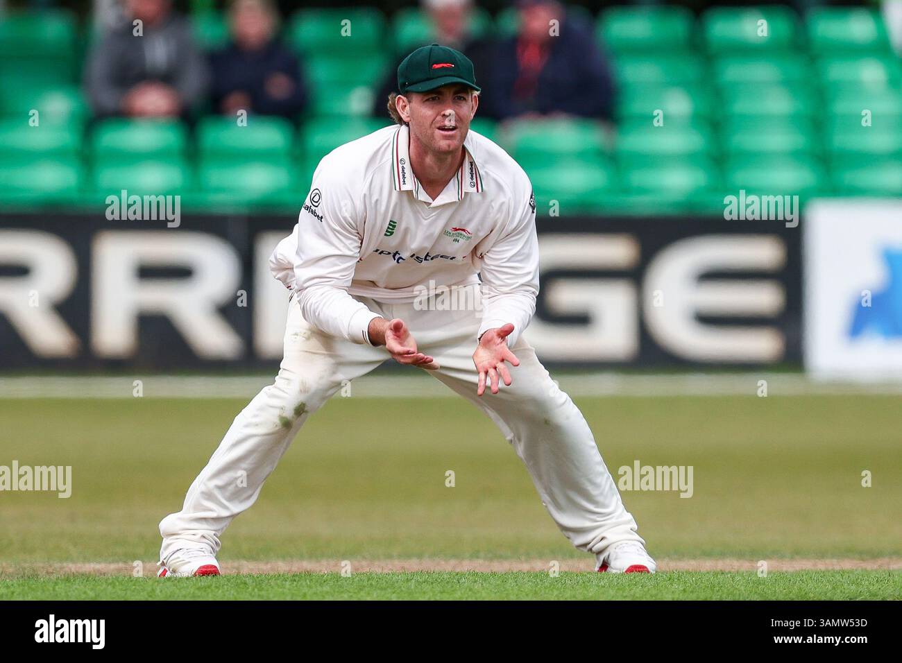 Leicester, UK. 14th Apr, 2025. #17, Louis Kimber of Leicestershire ...