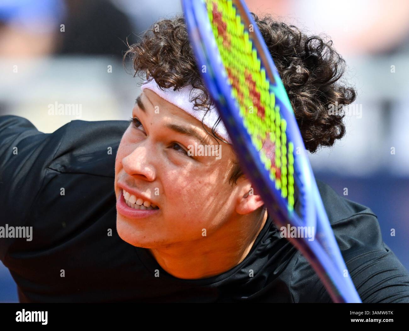 Munich, Germany. 14th Apr, 2025. Tennis, ATP Tour - Munich, Singles, Men, 1st round. Gojo ...