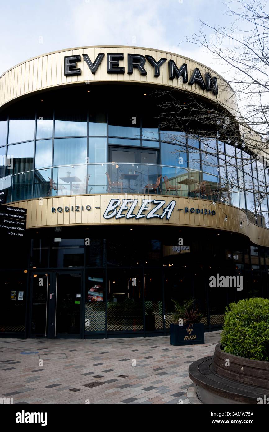 The Everyman cinema and Beleza Rodizio restaurant, Bell Court ...