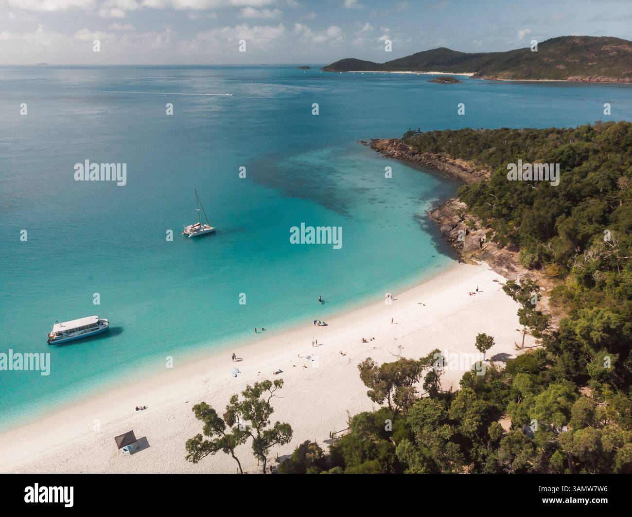 Aerial view beautiful whitehaven beach hi-res stock photography and ...