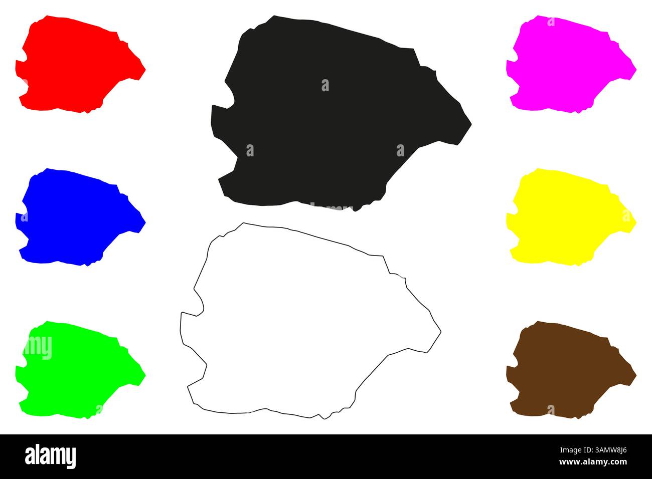 Jind city (Republic of India, State of Haryana) map vector illustration ...